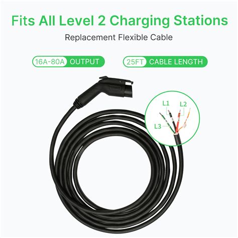 Autel J1772 Level 2 Ev Charger Replacement Cable