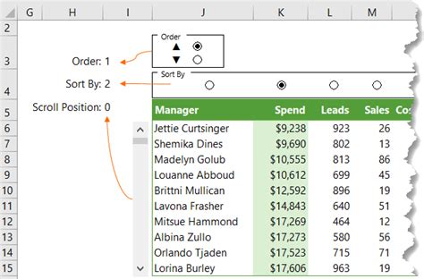 Excel Scroll And Sort Table My Online Training Hub