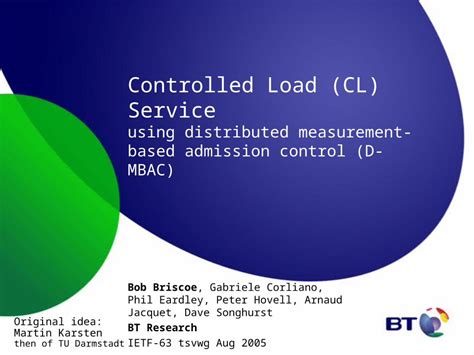 ppt controlled load cl service using distributed measurement based
