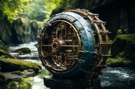 Premium Ai Image Renewable Water Turbine