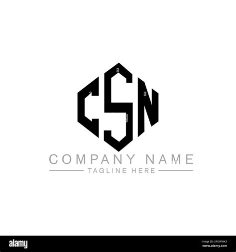 Csn Letter Logo Design With Polygon Shape Csn Polygon And Cube Shape Logo Design Csn Hexagon