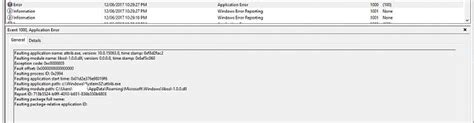 Event 1000 Application Error Faulting Application Name Attribexe