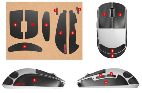 Pulsar Supergrip Mouse Grip Tape Pre Cut For Pulsar X2 Mini Size 1