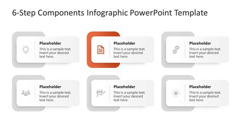 Customizable 6 Step Components Infographic Ppt Template Slidemodel
