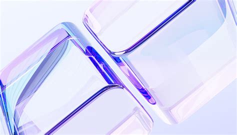 추상 3d 유리 매크로 배경 크리스탈 큐브 또는 블록과 무지개 빛 프리즘 효과 무지개 빛깔의 홀로그램 그라디언트가 있는 투명한 투명 사각형 상자 렌더링 기술 배너 추상적인에