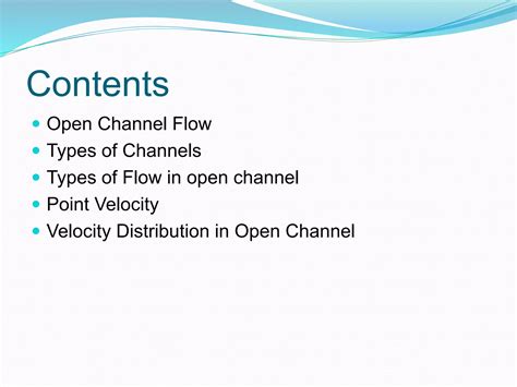 Open Channel Flow PPTX Physics Science