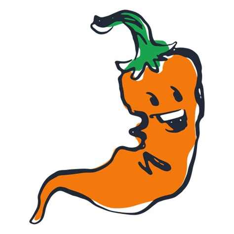 Diseño Png Y Svg De Doodle De Ají Feliz Para Camisetas