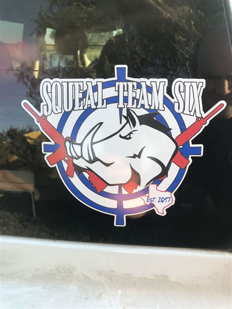 Squeal Team Six Stickers Available Now Use Local For Free Delivery For