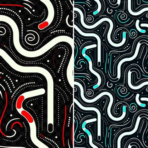 Bioluminescent Worm With Glowing Segments Segmented Design A Seamless Pattern Tile World Ocean