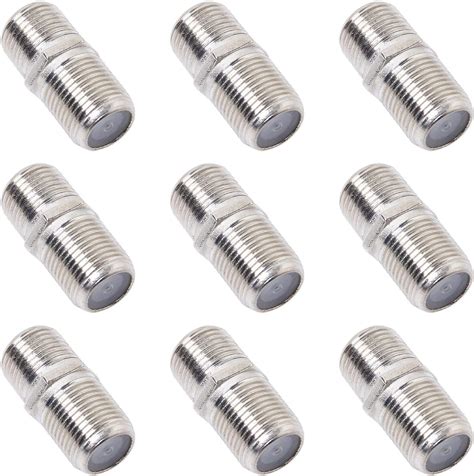 Amazon Com Vce Ghz Coaxial Cable Connector Female To Female Nickel Plated Pack Bundle With