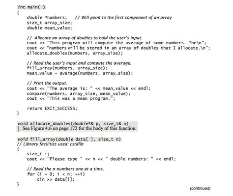 Solved Int Main Double Numberswill Point To The