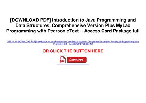 Ppt Download Pdf Introduction To Java Programming And Data