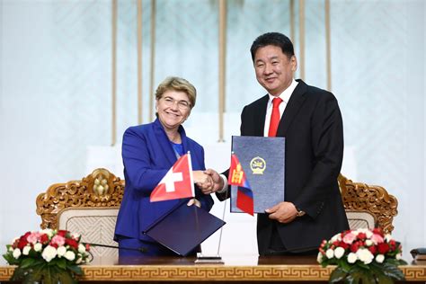 Монгол Швейцарын харилцаа хамтын ажиллагааны баримт бичгүүдэд гарын үсэг зурлаа Монгол Улсын