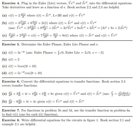 Solved Exercise 4 Plug In The Euler Lite Vectors Vest
