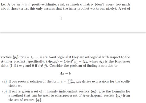 Let A Be An N X N Positive Definite Real Symmetric