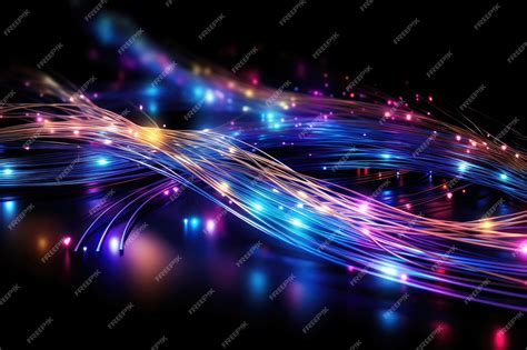 Premium Photo Abstract Futuristic Technology Background Light Line Design Generative Ai