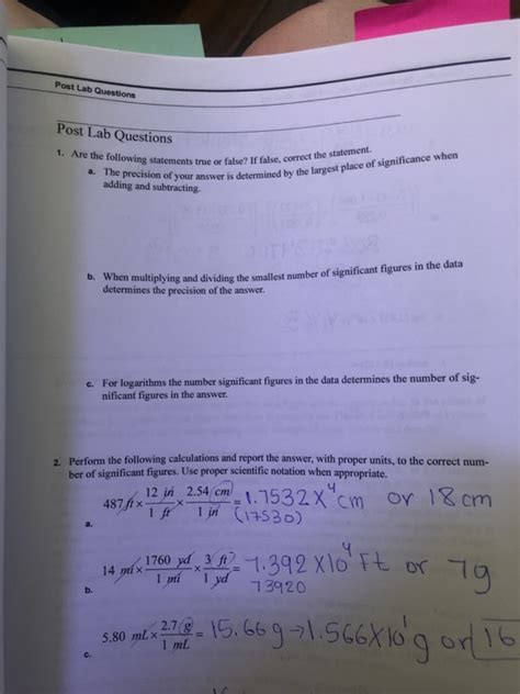 Solved Post Lab Questions Post Lab Questions 1 Are The