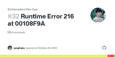 Runtime Error 216 At 00108f9a · Issue 32 · Embarcaderodev Cpp · Github