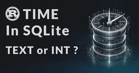 Rust And Sqlite Storing Time Text Vs Integerunixtime