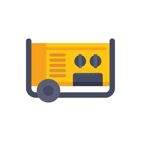 Portable Generator Providing Electricity Backup Power Source Stock Vector Illustration Of