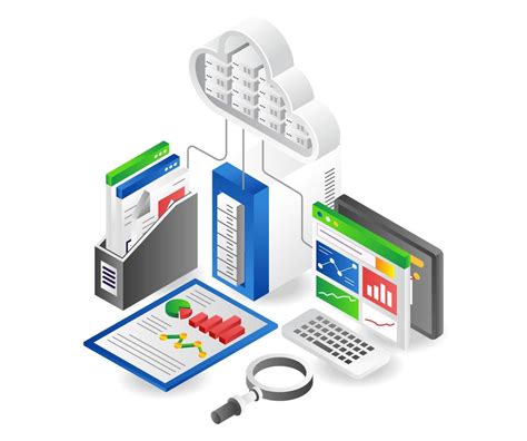 Data Analysis Cloud Server Center 10695398 Vector Art At Vecteezy