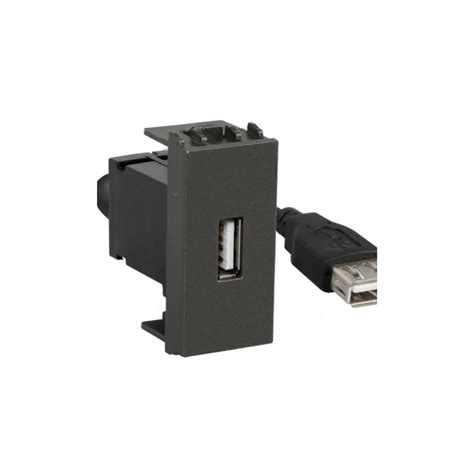 Havells Crabtree Signia Usb Socket Data Communication Grey Electricbasket