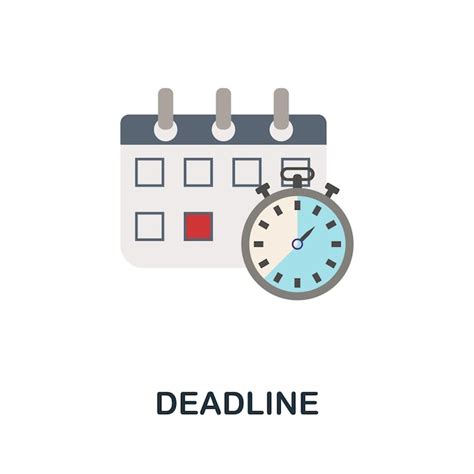 Premium Vector Deadline Icon Flat Sign Element From Time Management