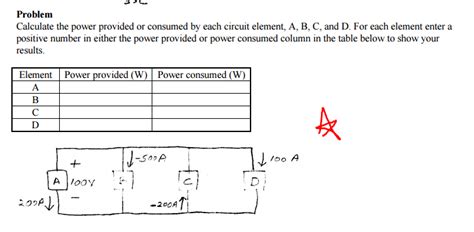 Solved Calculate The Power Provided Or Consumed By Each Chegg