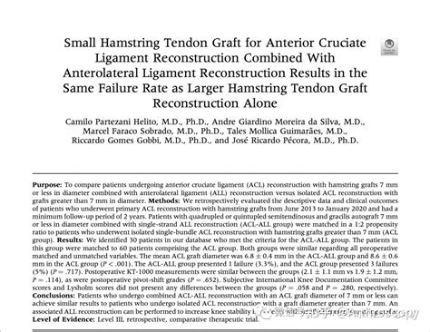 手术理念｜自体肌腱重建前交叉韧带太细该怎么办？ 知乎