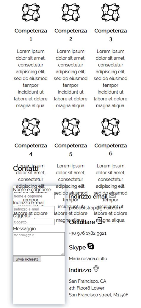 Html Contacts Section Overlaps The Section That Uses Display Grid