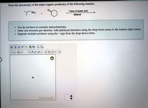 Solved Draw The Structures Of The Major Organic Producls Of The