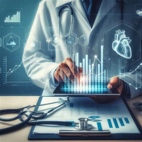 Medical Examination And Graph Data Growth Of Business Healthcare