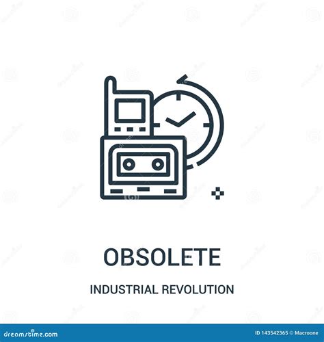 Obsolete Icon Vector From Industrial Revolution Collection Thin Line Obsolete Outline Icon