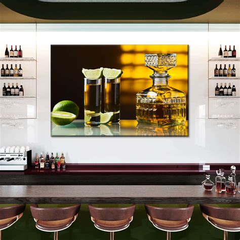 Gold Tequila Shots Wall Art Elephant Stock
