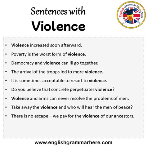 Sentences With Violence Violence In A Sentence In English Sentences