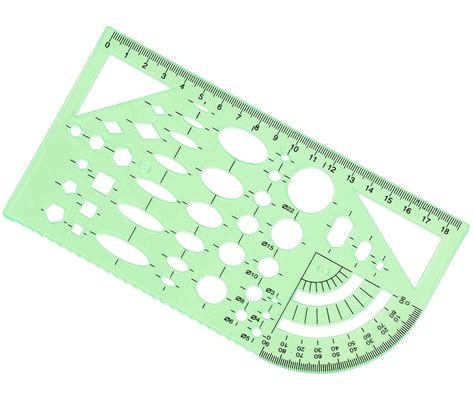 Buy Plastic Green Measuring Templates Geometric Rulers Building Formwork Drawings Plastic