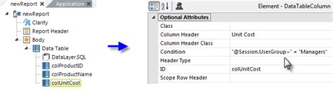 conditions example using the data table column element logi analytics