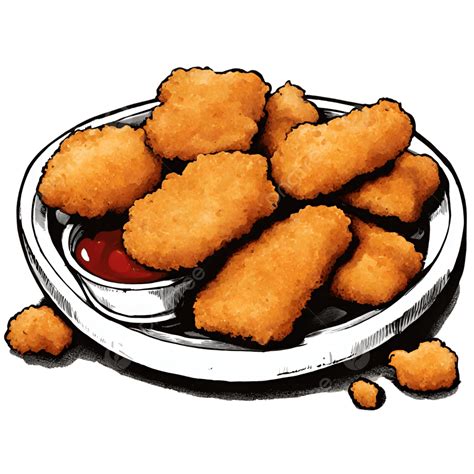 Kipnuggets Clipart Poster Fried Chicken Nugget On White Png File