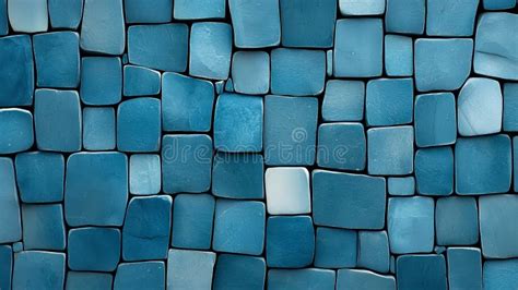 Minimalist Abstract Blue Square Tile Texture Background Generative Ai