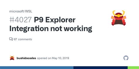 P9 Explorer Integration Not Working · Issue 4027 · Microsoftwsl · Github