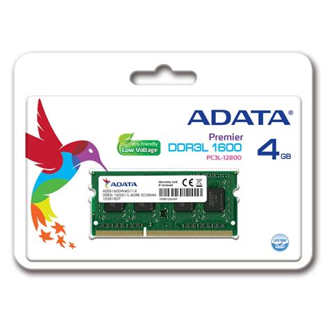Adata Premier Ddr3l 1600 So Dimm Pc3l 12800 Memory