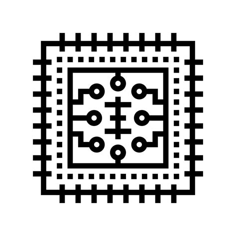 Micro Chip Line Icon Vector Illustration 10278907 Vector Art At Vecteezy