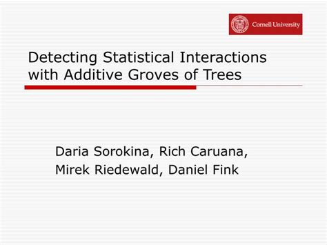 ppt detecting statistical interactions with additive groves of trees powerpoint presentation
