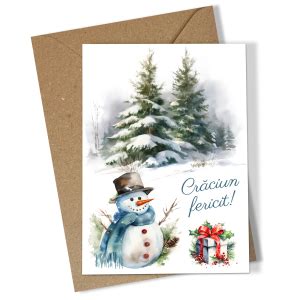 Set Felicitari De Craciun X Cm Cu Plic Verde Inclus Fc Gift Art