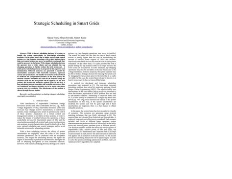 Pdf Strategic Scheduling In Smart Grids