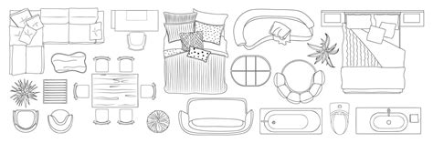 Houses Top View Sketch