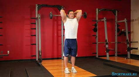Французский жим стоя со штангой Бодибилдинг