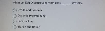 Solved Minimum Edit Distance Algorithm Uses Chegg