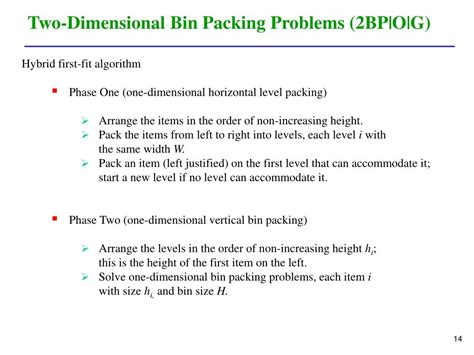 Ppt Weight Annealing Heuristics For Solving Bin Packing Problems Powerpoint Presentation Id