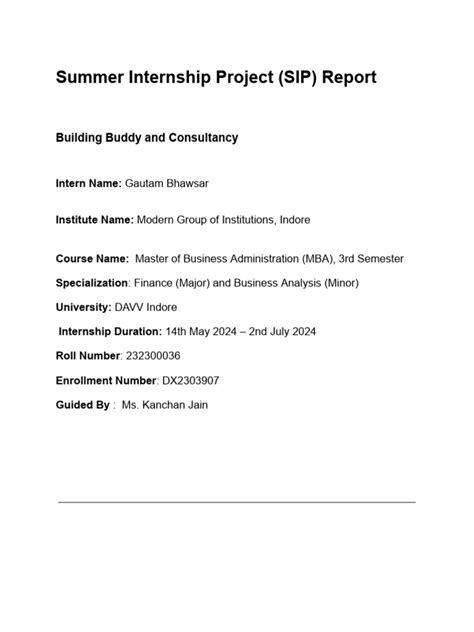 Summer Internship Project Sip By Gautam Bhawsar Pdf Analytics Data Analysis